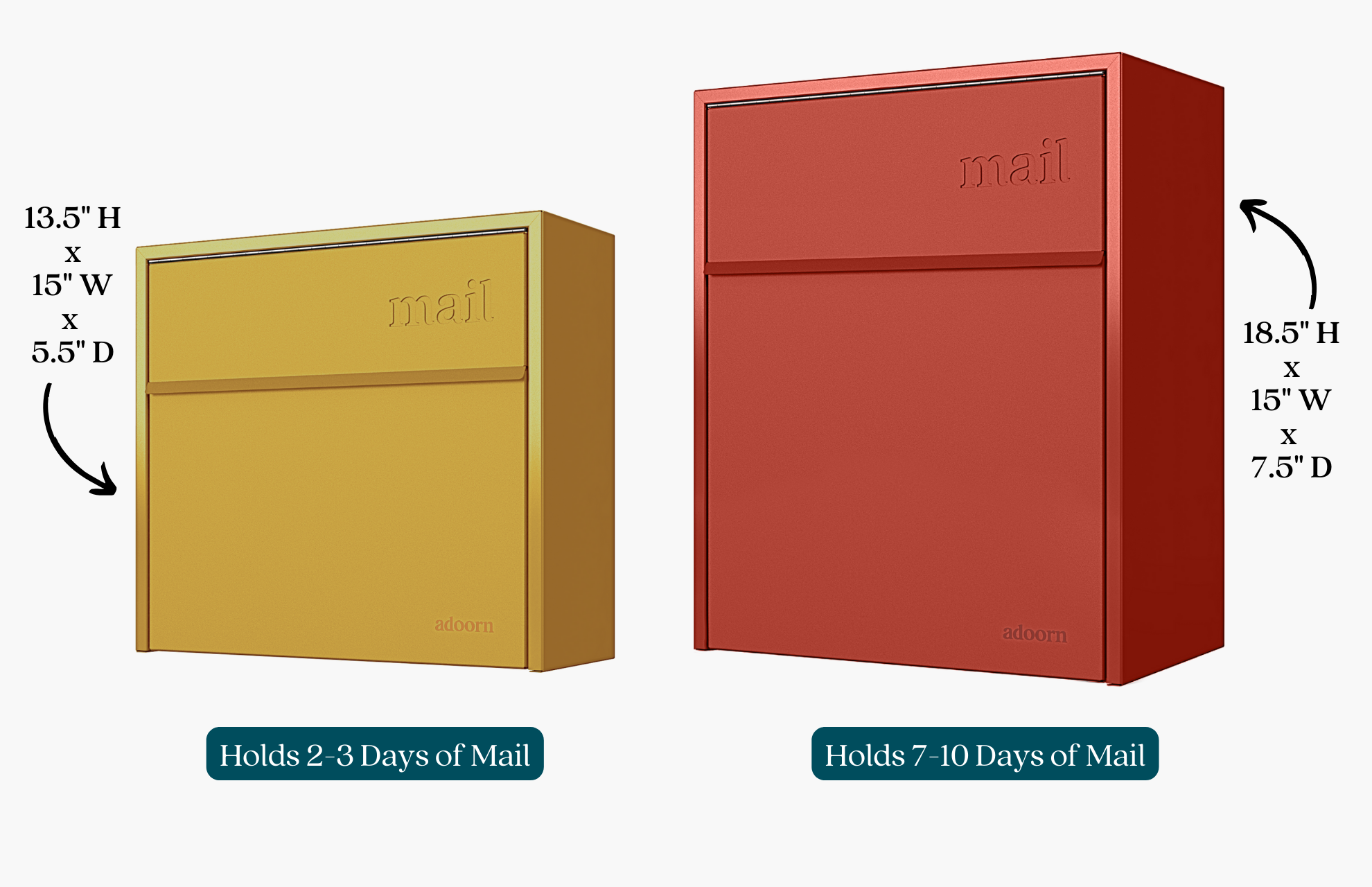 Wall Mount Locking Mailbox | Large | adoorn