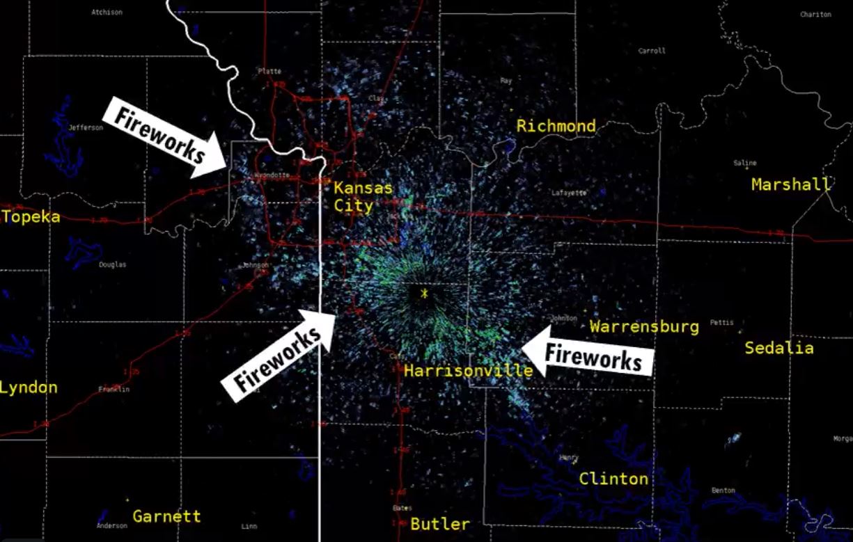 How radar can track fireworks, according to a meteorologist